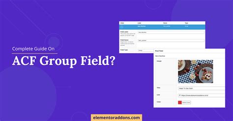 acf group field a complete guide elementor addons