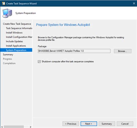 sccm use autopilot when deploying os