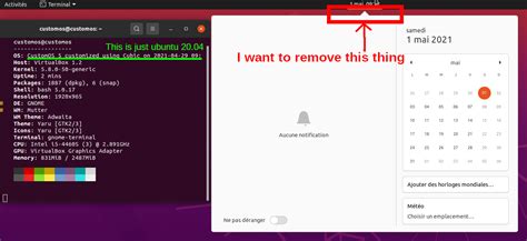 ubuntu gnome customize the notification center appearance ask ubuntu
