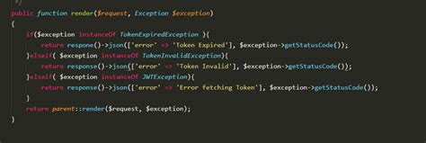 laravel message call to undefined method tymon jwtauth