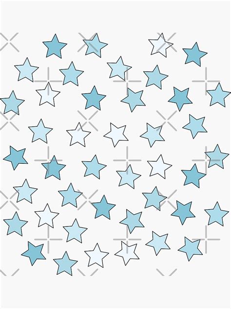 Vsco Blue Mini Star Pack Sticker For Sale By Vintageprada Redbubble