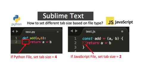 sublime text 3 how to set different tab size based on