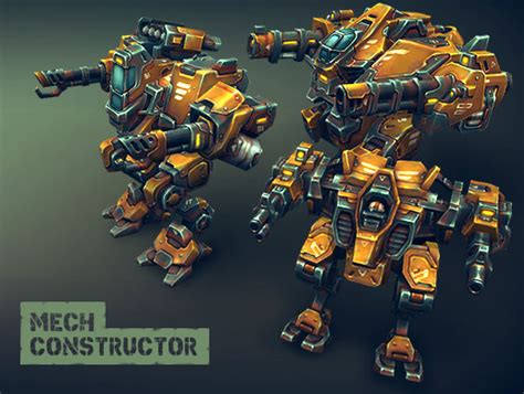 mech constructor light and medium robots 3d robots unity asset store
