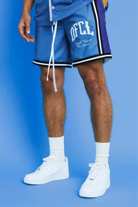 Ofcl Mesh Basketball Tape Short Boohoo