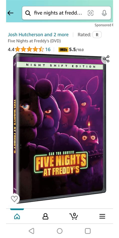 The Fnaf Movie Disc With Bonus Content Is Rated R On Amazom R