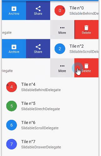 a flutter implementation of slidable list item with directional slide
