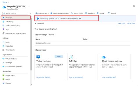 install update on azure stack edge pro gpu device microsoft learn