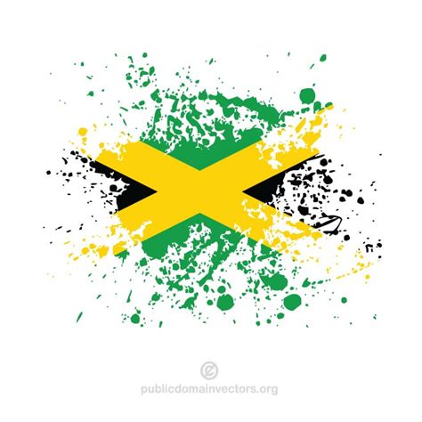 Jamaica Flag Ink Spatter Royalty Free Stock Svg Vector And Clip Art