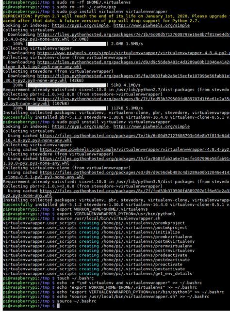 raspberry pi で virtualenv のインストール