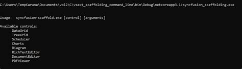 scaffolding asp core syncfusion