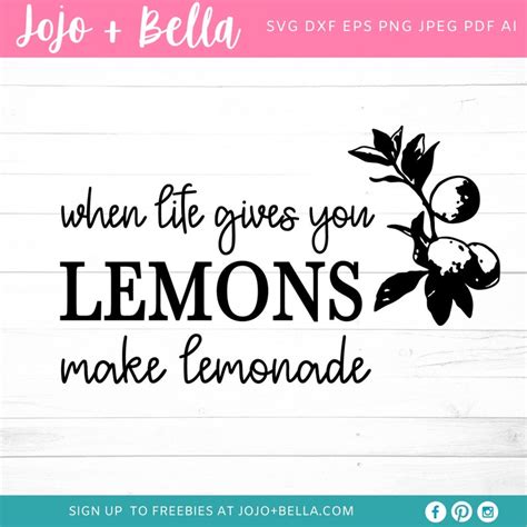 When Life Gives You Lemons Make Lemonade Svg Farmhouse Svg Etsy Uk