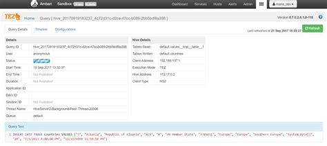 insert into hive using odbc driver query keeps r cloudera community