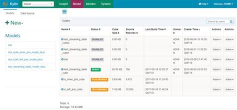 apache kylin web interface