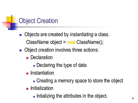 declaring object in java