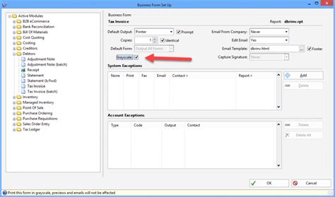 save printing costs by forcing business forms to print in black and
