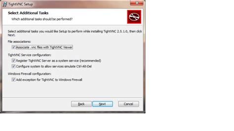 configure tightvnc on a linux server systran box