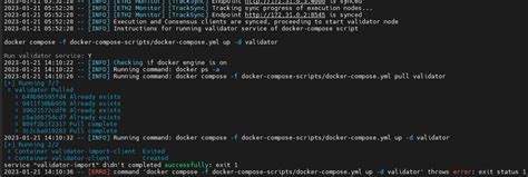 docker compose throws error exit status 1 · issue 221 · nethermindeth