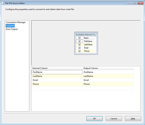 simple ssis importing data from flat text files dave