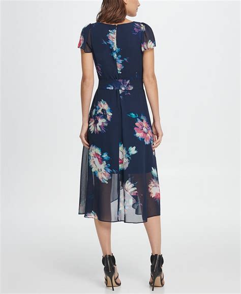 Dkny Flutter Sleeve V Neck Wrap Midi Macys