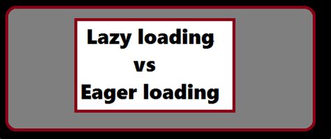lazy loading vs eager loading hello i m manikanta sriram i m a tech