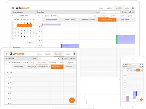 asp webforms mvc responsive web application template devexpress