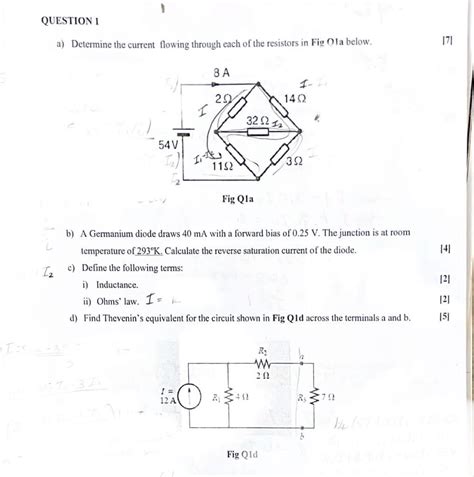 Solved A Determine The Current Flowing Through Each Of The