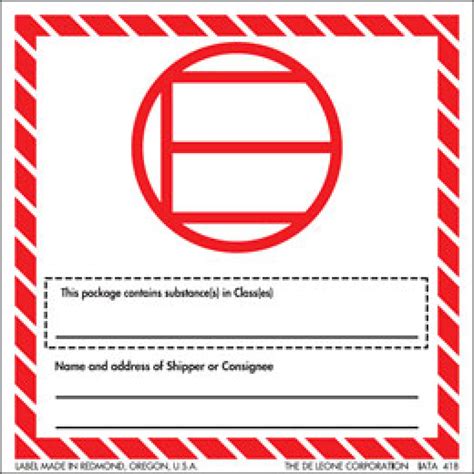 d o t labels and placards 4 x 4 excepted