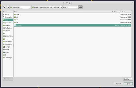 c qfiledialog not displaying well after loading project stack