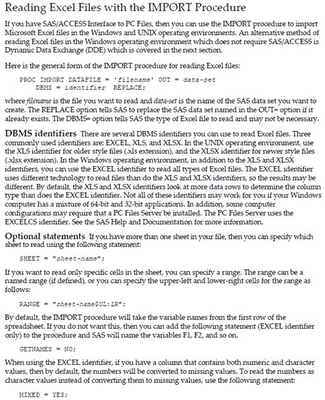 sas author s tip reading excel files with the import procedure sas