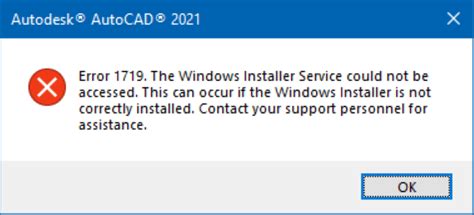 how to fix error 1719 windows installer service could not be accessed