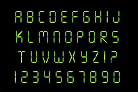 7 Segment Display Font Logo Fonts Segmentation Best Number Fonts