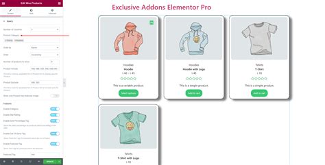 how to configure and style woo product widget with elementor exclusive