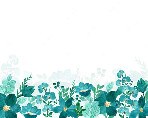 Premium Vector Green Floral Watercolor Background