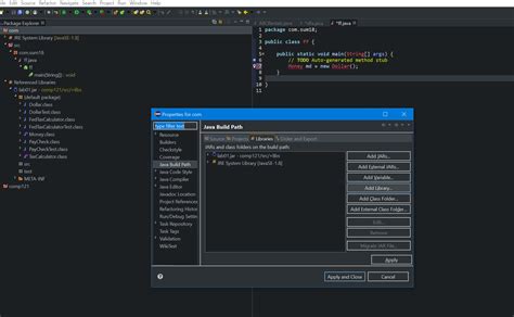 java eclipse not recognizing class after import of jar file stack