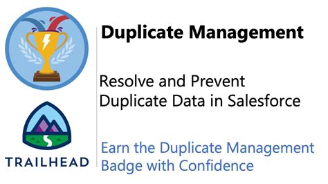 Resolve And Prevent Duplicate Data In Salesforce Trailhead Answered