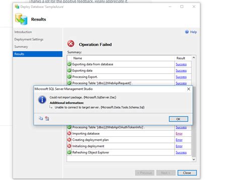 how can i import a db from sql server to azure db stack