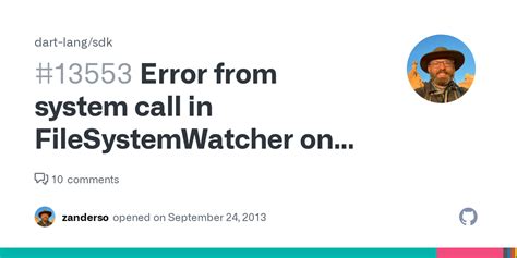 error from system call in filesystemwatcher on mips · issue 13553