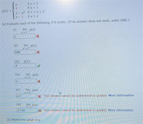 Solved G X ⎩⎨⎧x42−x2x−1 If X