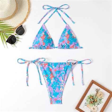 Lushas Sexy Bikini Swimsuit Women Swimwear Push Up Bikini Set Thong