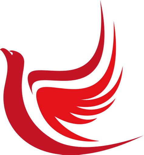 红色飞鸟矢量logo图标logo图标素材 标小智logo神器