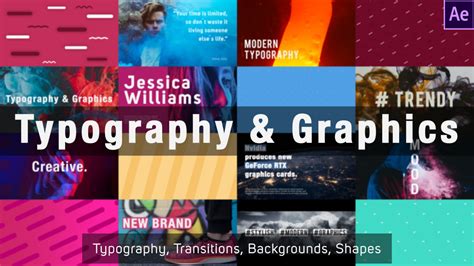 typography and graphics after effects templates motion array