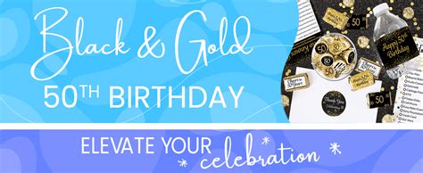 Black And Gold 50th Birthday Party Favor Chocolate Kisses