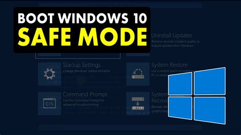 how to boot windows 10 into safe mode youtube