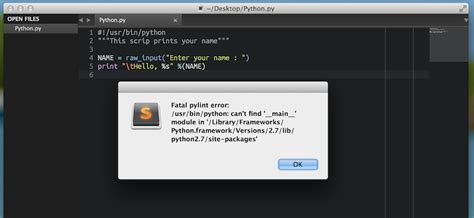 python fatal pylint error when using with sublime text stack overflow