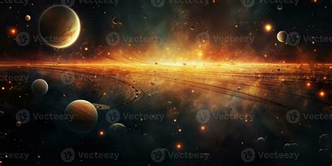 Ai Generated Ai Generative Solar System Universe Galaxy Space Planets