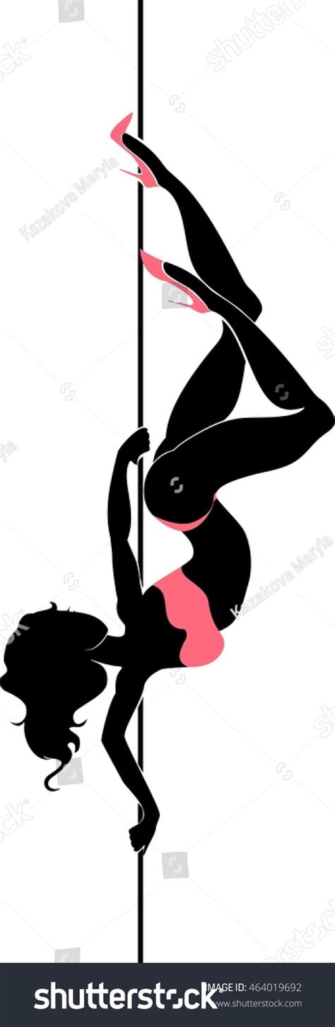 Silhouette Pole Dancer Stock Vector Royalty Free 464019692 Shutterstock