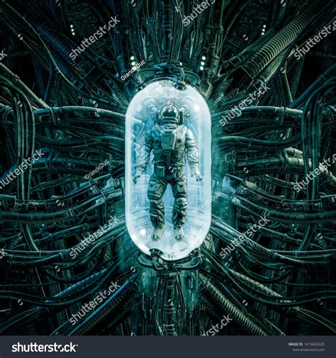 Astronaut Pod 3d Illustration Science Fiction Ilustrações Stock