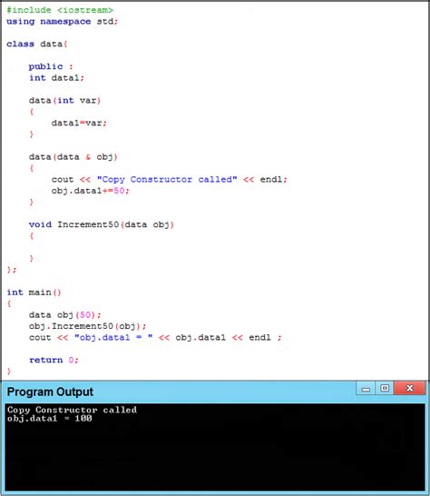 c programming tutorials constructor call copy constructor through