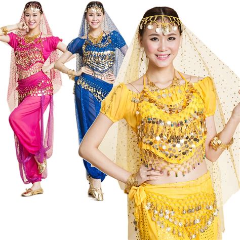 Buy Indian Dance Costume Belly Dance Clothes Set Dance