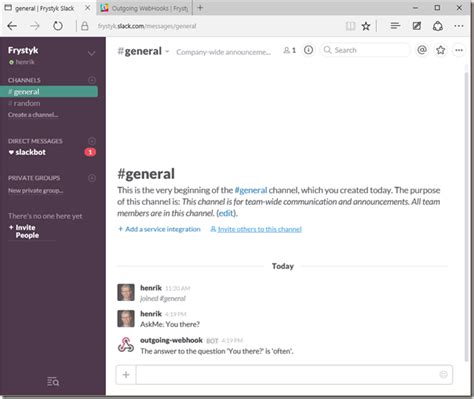 asp blog integrating with slack using asp